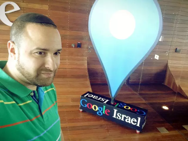 Google Israel Map Pin μέγεθος ζωής σε μπλε χρώμα