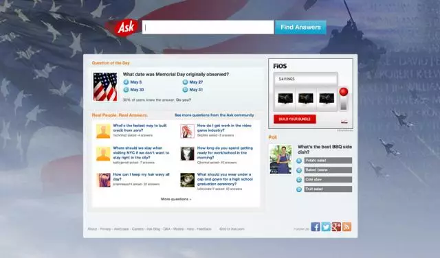 Ask.com Memorial Day - Alklaku por Plena Grandeco