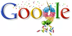 Logo Ulang Tahun ke-9 Google