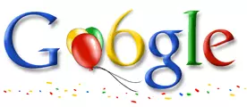 Logo Ulang Tahun ke-6 Google