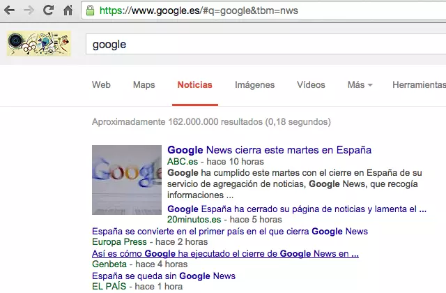 Google News Espainian