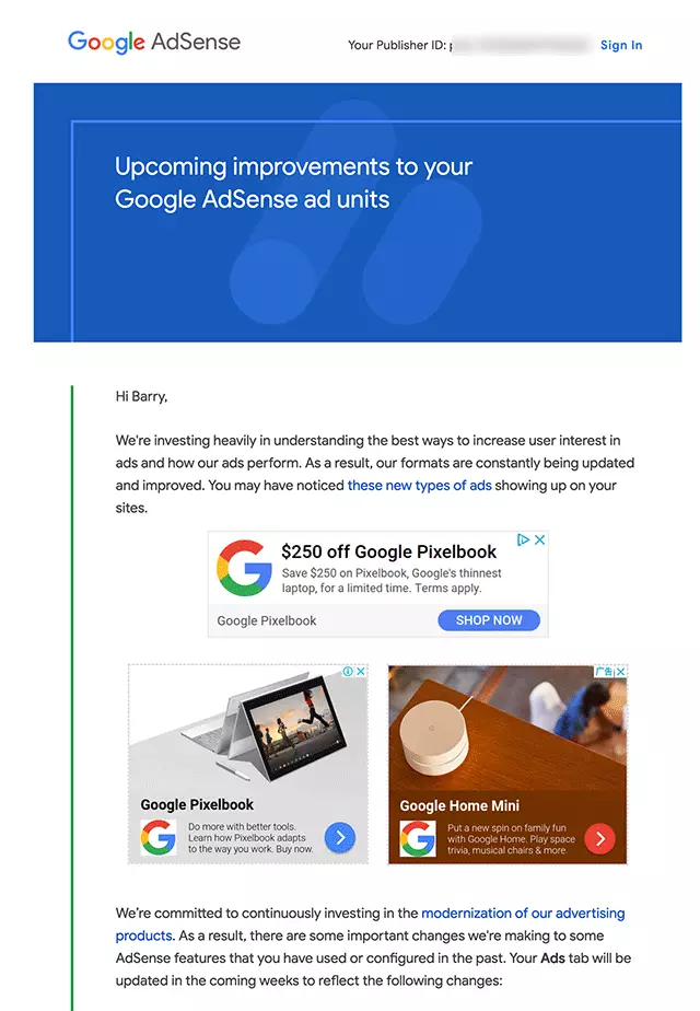 Perubahan besar yang datang ke Google AdSense termasuk menghapus iklan hanya teks 1145_2