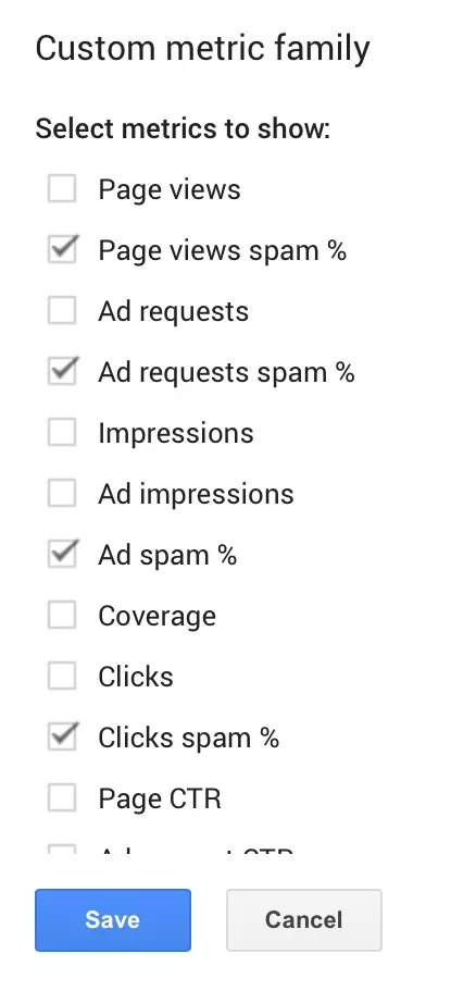 Rapporten fan Google AdSense-rapporten sjen litte no Spam-persintaazje taryf metriken 1154_3