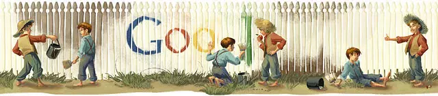 Google Mark Twain logo - täissuuruses