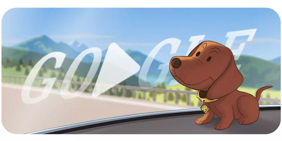 Google Dachshund Bobblehead History Doodle.