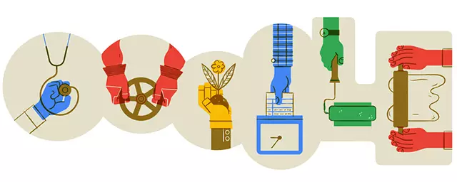 Google Posts Matles Day သည်ငါးနှစ်တစ်တန်းတွင် doodle