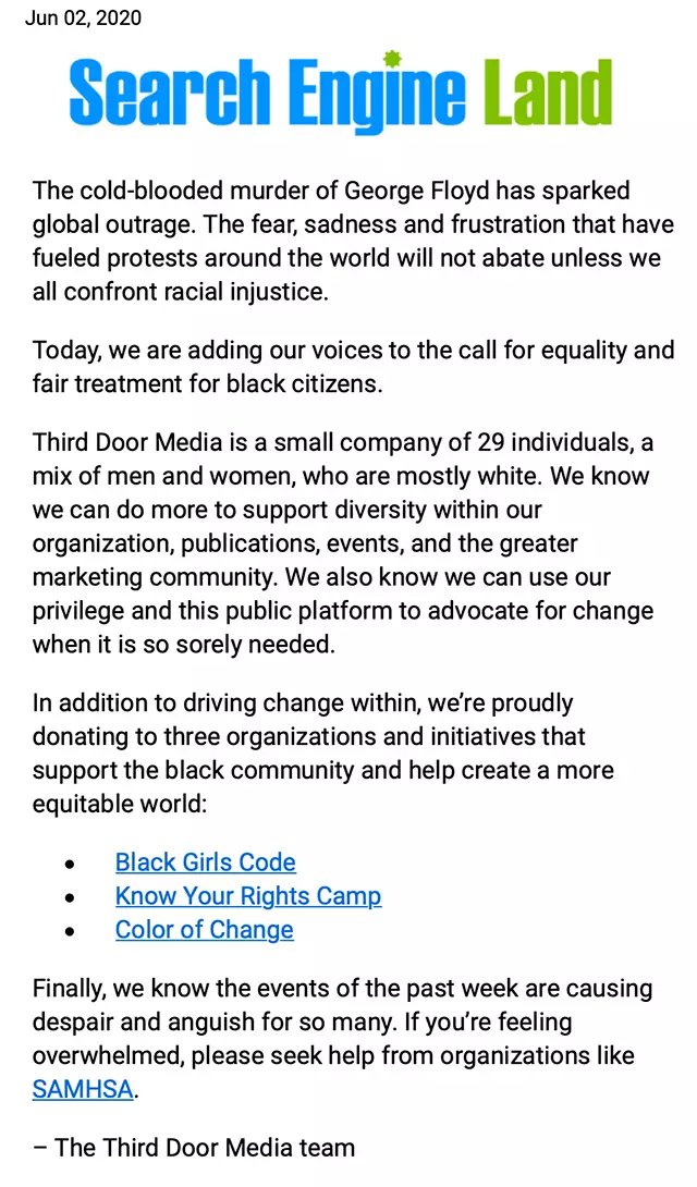 Google & Bing Statements sa Black Lives Matter. 1201_2