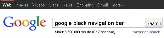 Google Black Bar