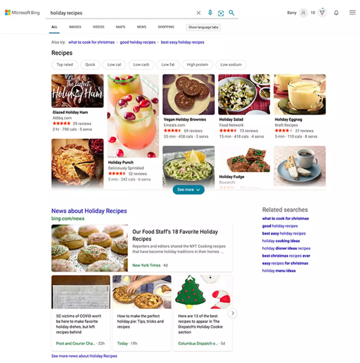 Microsoft Bing lancéiert nei Rezept Sich Erfahrung fir d'Vakanz 1289_2