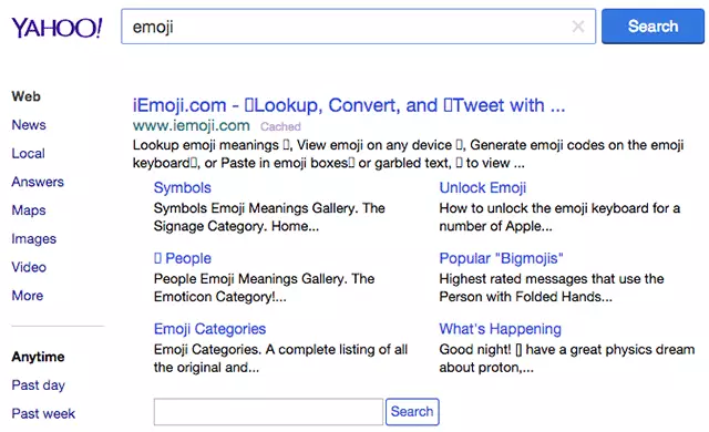 Yahoo Search Emoji.