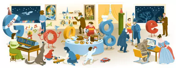 Google New Year Godine Eve 2012 logo