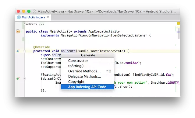 Android Studio 2.0, Google App indeksleme entegrasyonu ve test ekler 19911_2