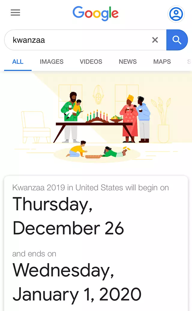 Google 2019 оны баярын чимэглэл нь Ханукка, Зул сар, Кванза хотод амьдардаг 20113_4