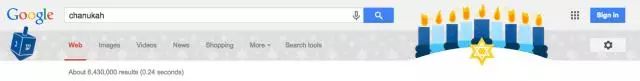 Hanukah အားလပ်ရက်အလှဆင် Google ကိုရှာဖွေသည် - အရွယ်အစားအပြည့်အစုံကိုနှိပ်ပါ