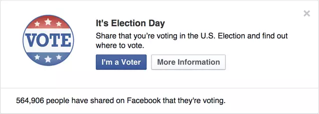 Facebooki hääletus valimispäeva sõnum