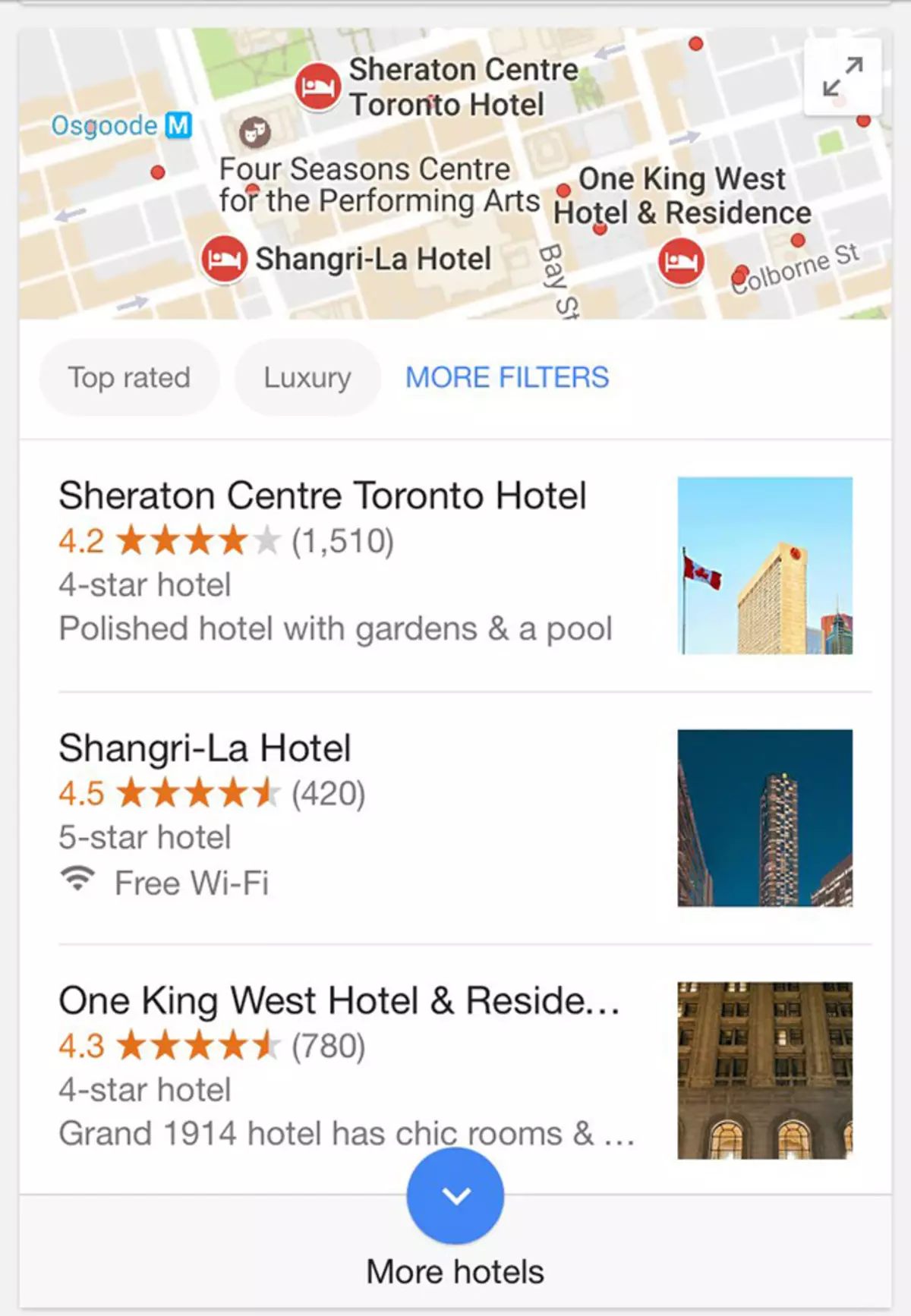 Google Testing Hotel Listing жыйынтыктарын алып салуу 21060_2