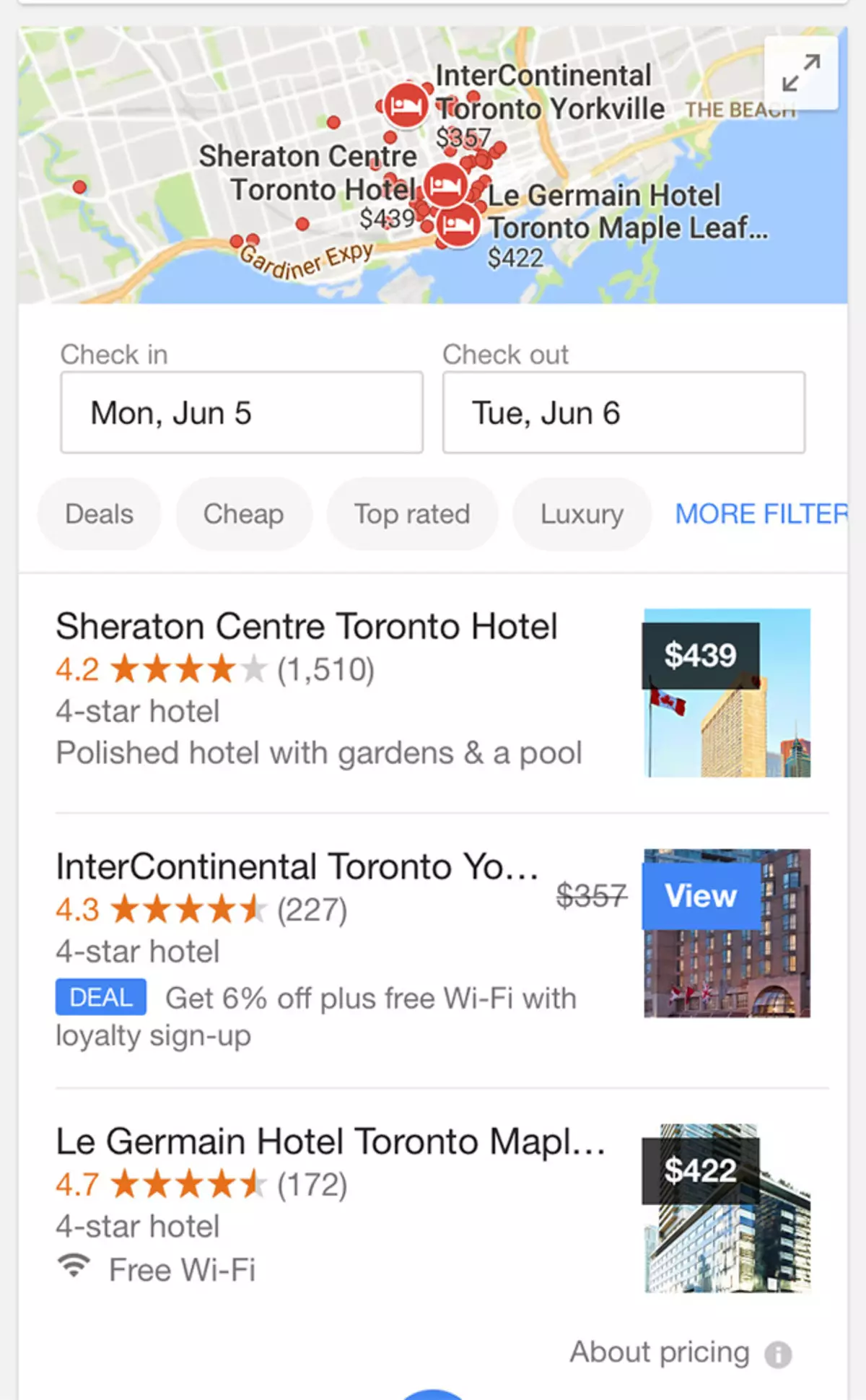 Google Testing Entfernen Sie die Preise aus dem Hotel 21060_3