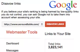 Google Links Disavow Webmaster Tools