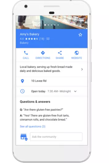 Google ने स्थानीय परिणामों में प्रश्न और उत्तर सुविधा लॉन्च की 21600_2