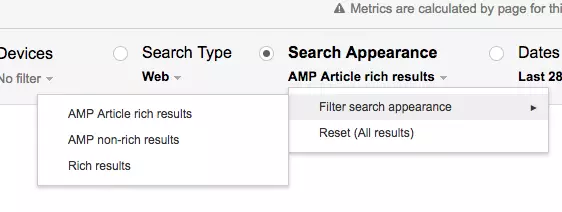 Rapport d'analyse de console de recherche Google Signaler vous filtrez entre des résultats riches et des résultats normaux 21851_3