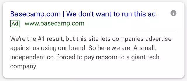 Basecamp Google Ad - Wir wollen diese Anzeige nicht ausführen, aber ... 24393_2