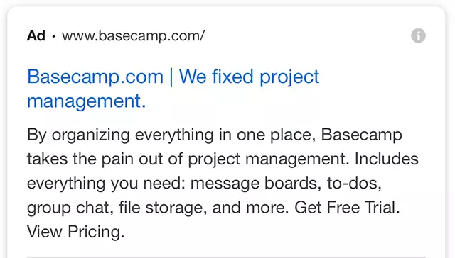 Basecamp Google Ad - Nechceme tuto reklamu spustit, ale ... 24393_3