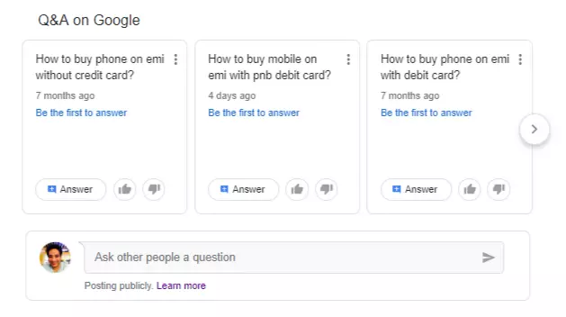 Google-də Q & A - Google axtarışında cavablara ehtiyacı olan sualları göstərmək 24401_2