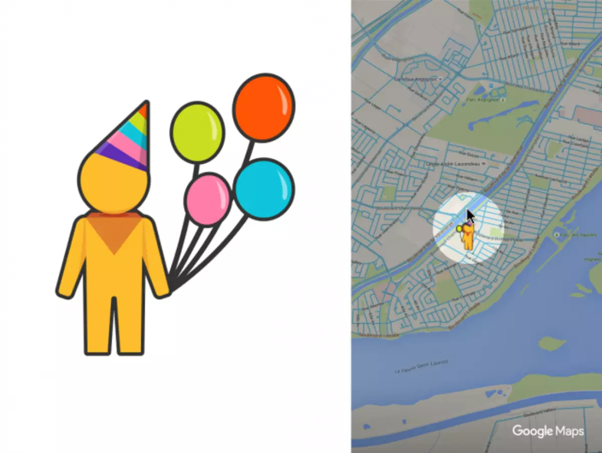 I-Google Amamephu Pegman Birthday Birthday Chofoza ngosayizi ogcwele