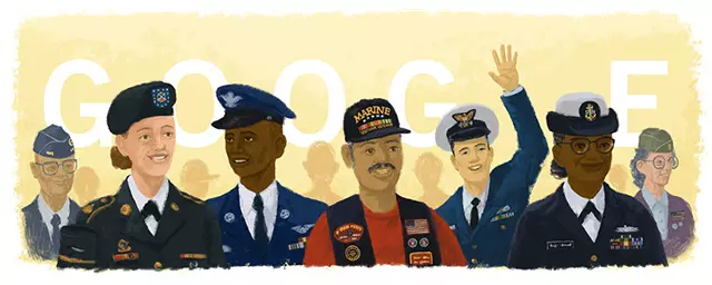 Logotipo do Dia dos Veteranos do Google