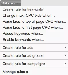 AdWords Regole automatizzate