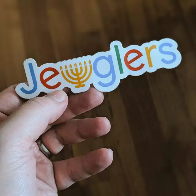 Google Jovník Menorah Sticker