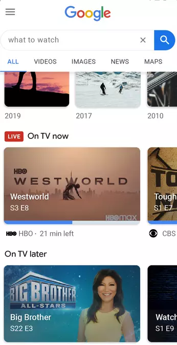 Google artık canlı TV ve spor oyunlarını bulmanıza yardımcı olur 25980_4