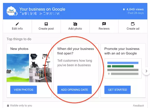 Google My Business demana quan va obrir el seu negoci primer 25985_2