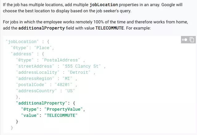 Google Job Schema dodaja Markup za telekomutativanje
