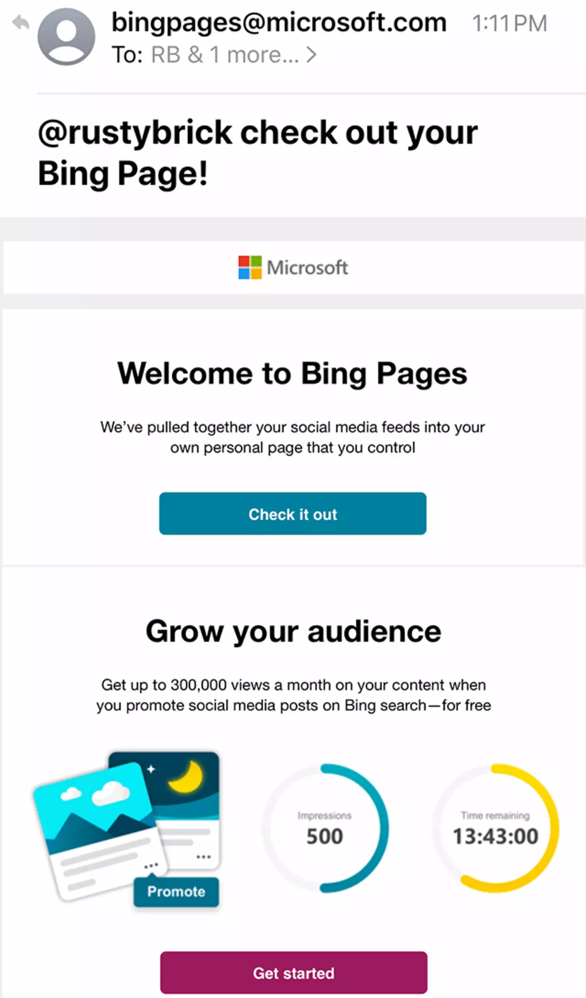 Bing bladsye om u sosiale media en openbare persona te bevorder 26524_4