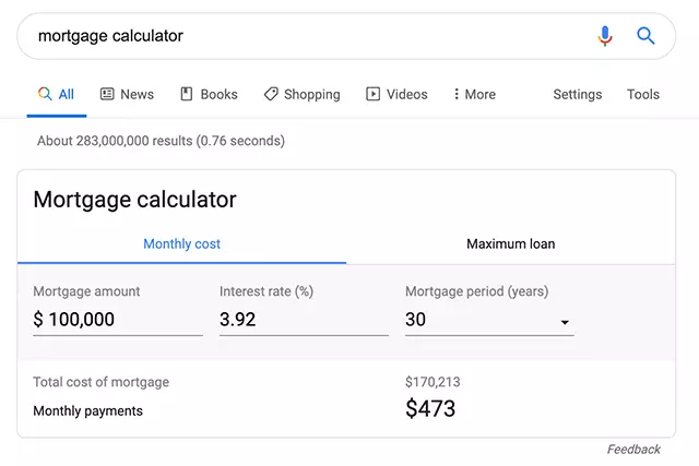 การทดสอบอินเทอร์เฟซผู้ใช้ Google ล่าสุด: การปรับแต่งเลเยอร์มินิ-carousels สลับการช็อปปิ้งเครื่องคิดเลขจำนองและอื่น ๆ 26843_6