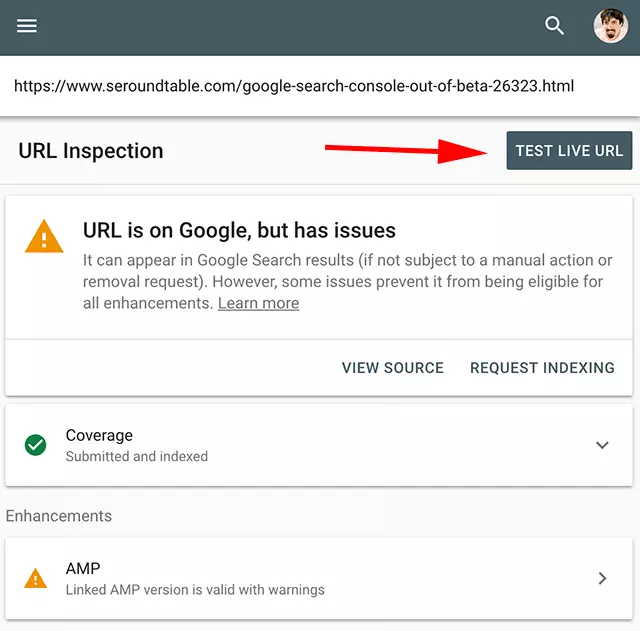 Nuwe Google Search Console kry live URL inspeksie instrument en handleiding aksies 27365_4