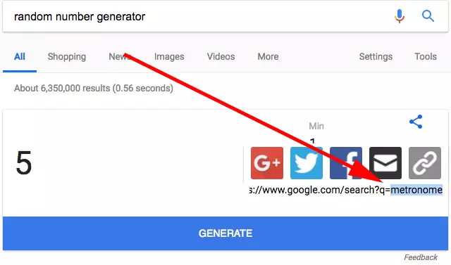 Google URL manzili tasodifiy generator Metronome-ga olib keladi 27755_2