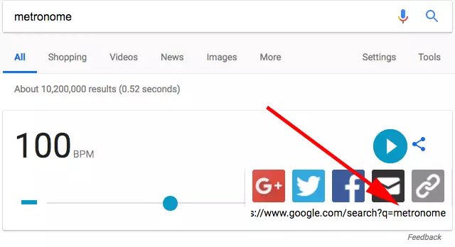 Google Shiriki URL kwa jenereta ya nambari ya random inasababisha metronome 27755_3
