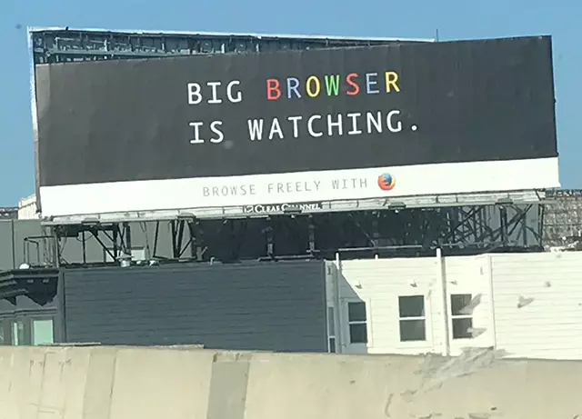 Mozilla's Billboard: Big Browser is aan het kijken