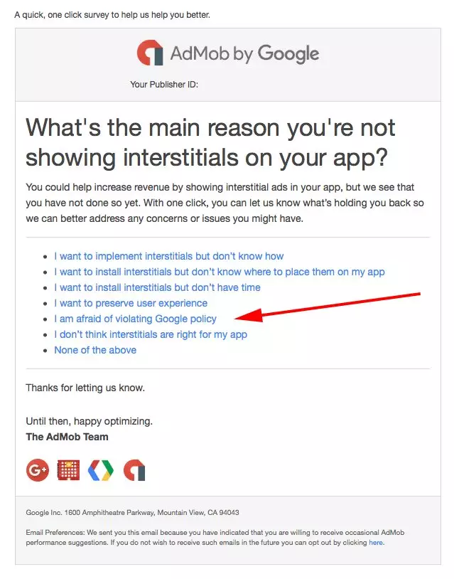 Googlen Admob kysyy, miksi julkaisijat eivät käytä interstitiaaleja 28367_2