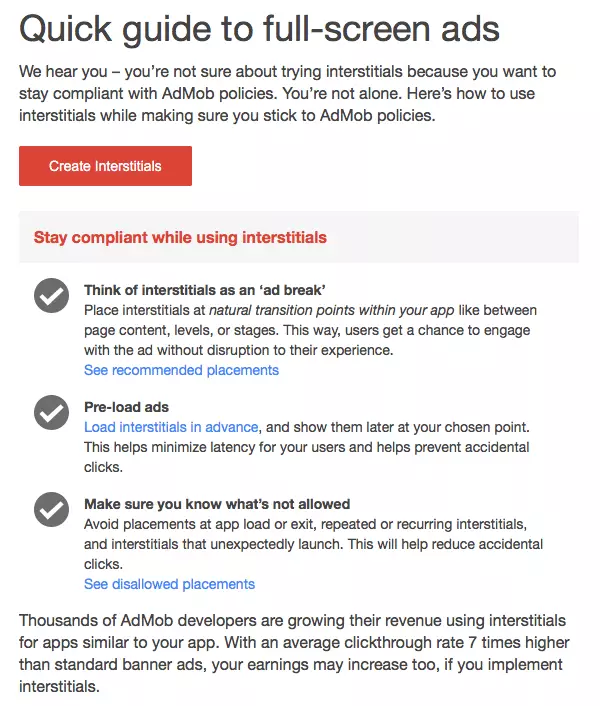 Googlen Admob kysyy, miksi julkaisijat eivät käytä interstitiaaleja 28367_3