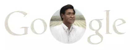 Baena ba ho rohakana ha Google ba nang le Cesar Chavez logo ho Easter Sontaha