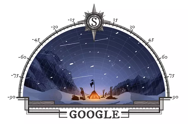 Google den första expeditionen till södra polen doodle