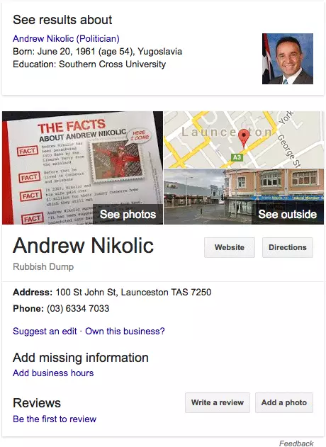 Andrew Nikolic kategorizált, mint a Google-on 28957_2