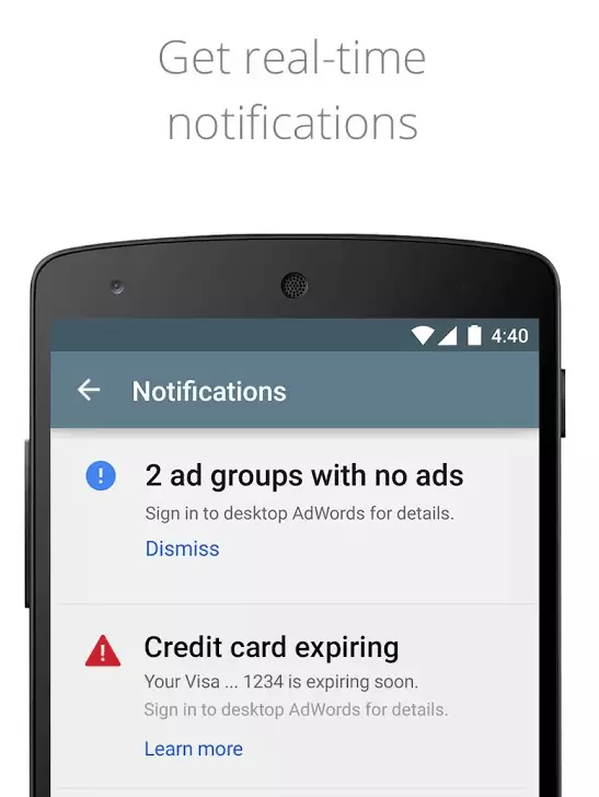 Google AdWords lanĉas Adwords-programon por Android 29459_4