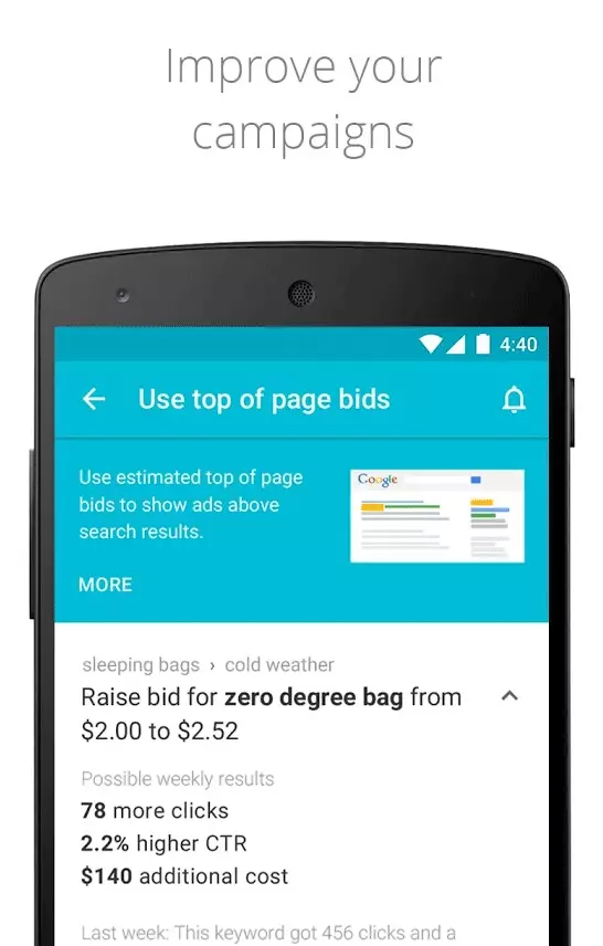 Google AdWords lance une application AdWords pour Android 29459_5