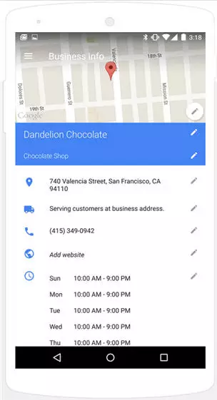 Ứng dụng Google My Business đã tân trang