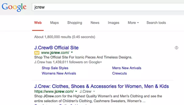 Google Tests Bolder AdWords na Organic výsledky Line Break