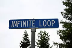 Infinite Loop Street Sign